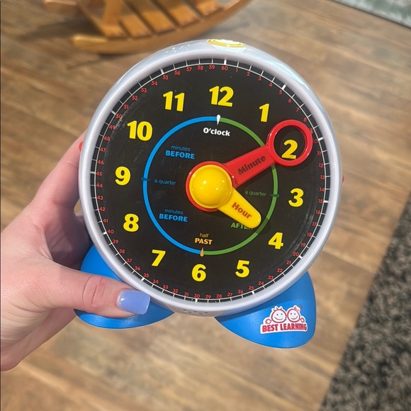 Toys | Interactive Teaching Clock Blue And Yellow | Poshmark